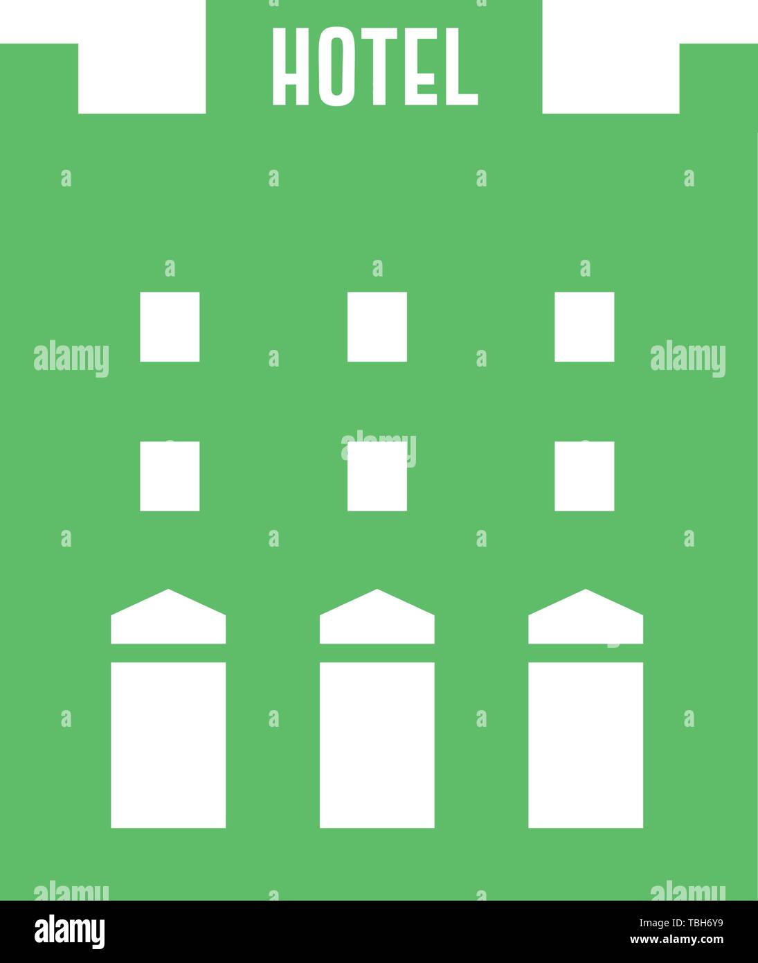 Building hotel color line Stock Vector Images - Alamy