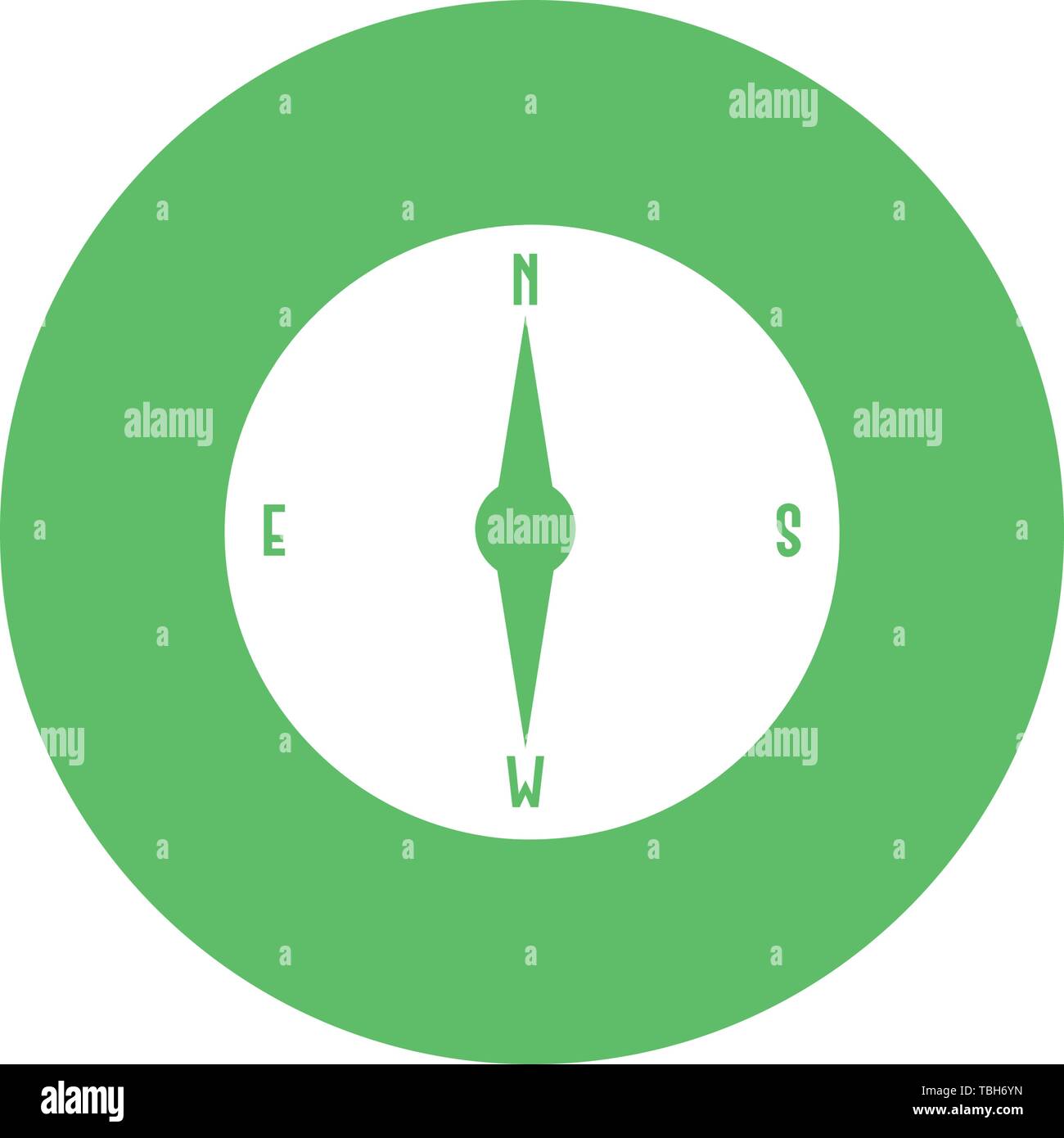 Compass flat icon - Direction sign Stock Vector Image & Art - Alamy
