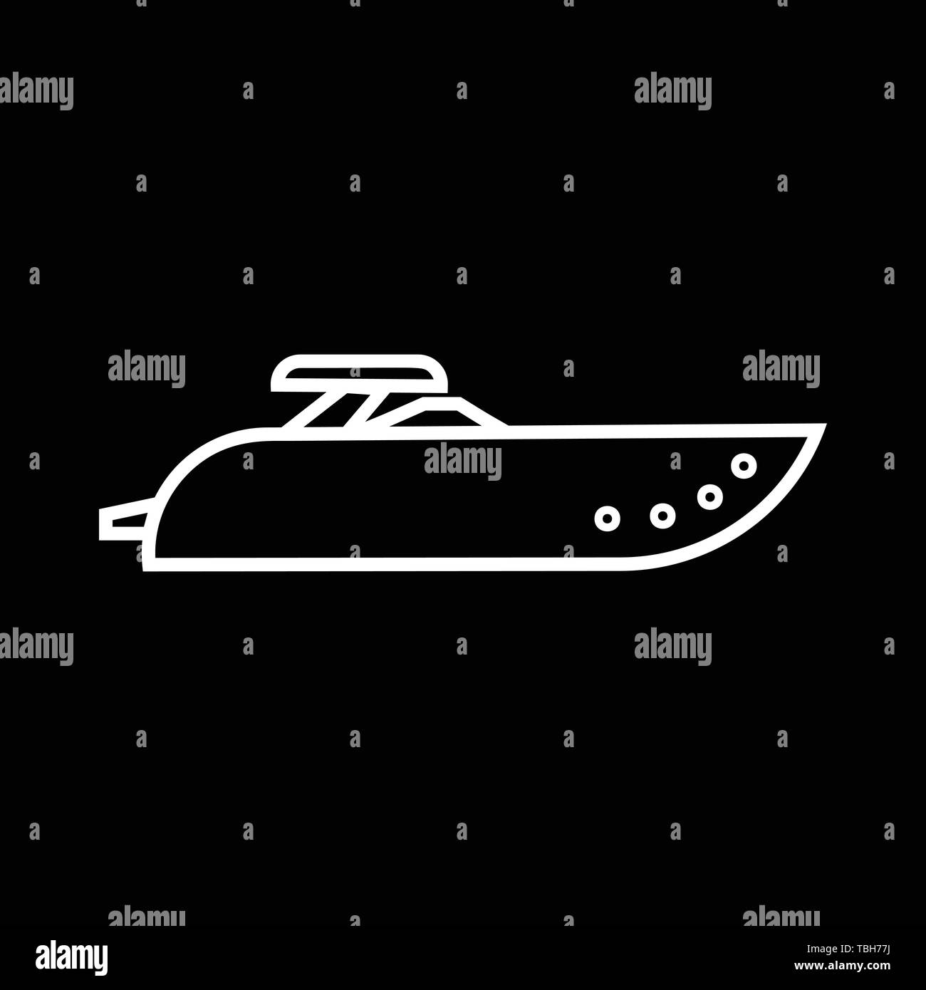 Boat flat icon vector Stock Vector Image & Art - Alamy