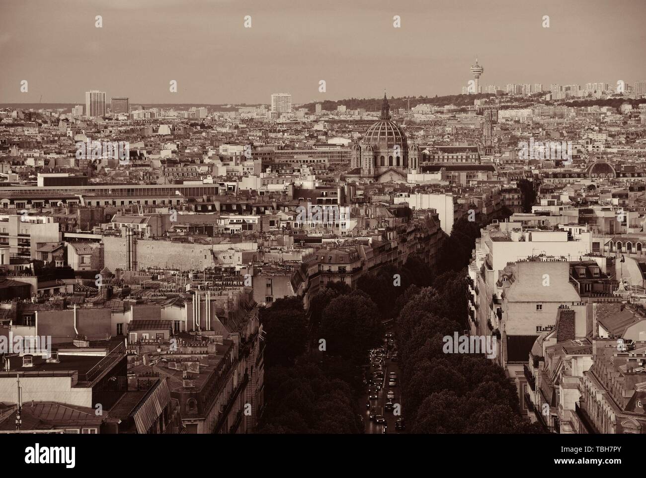 Paris rooftop view of the city skyline in France Stock Photo - Alamy