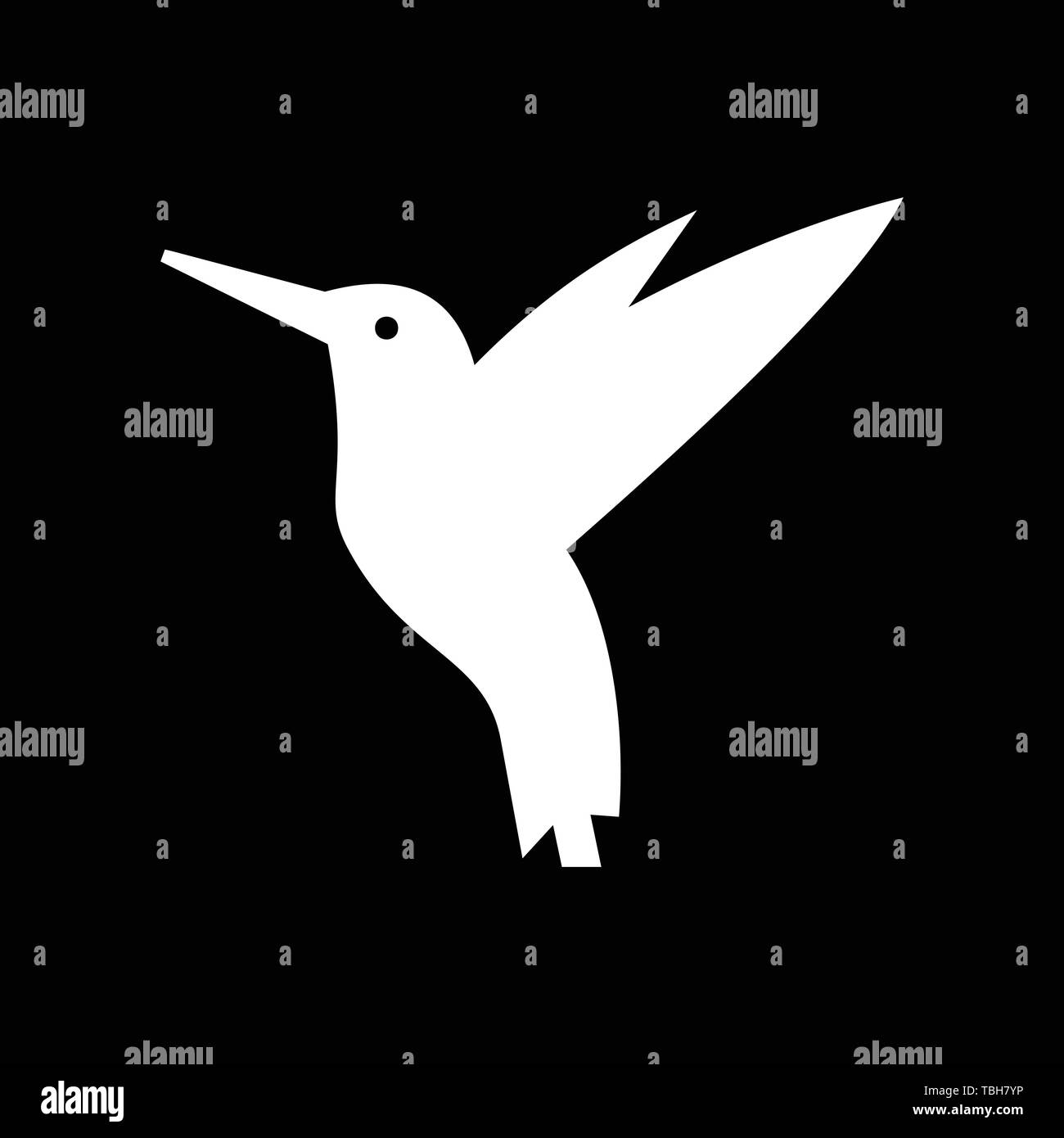 Bird icon flat. Illustration of bird vector sign symbol - Vector Stock ...