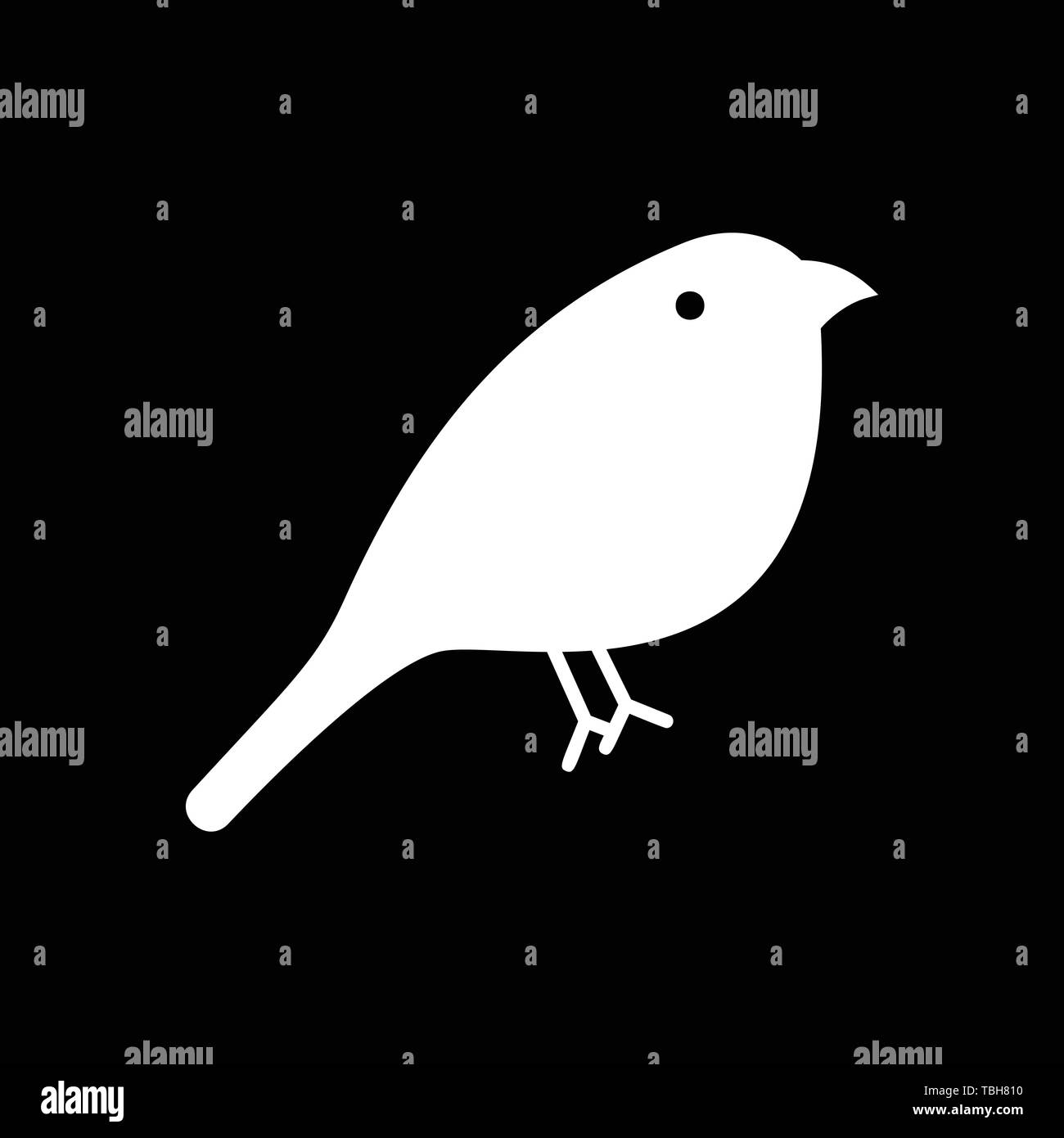 Bird icon flat. Illustration of bird vector sign symbol - Vector Stock ...