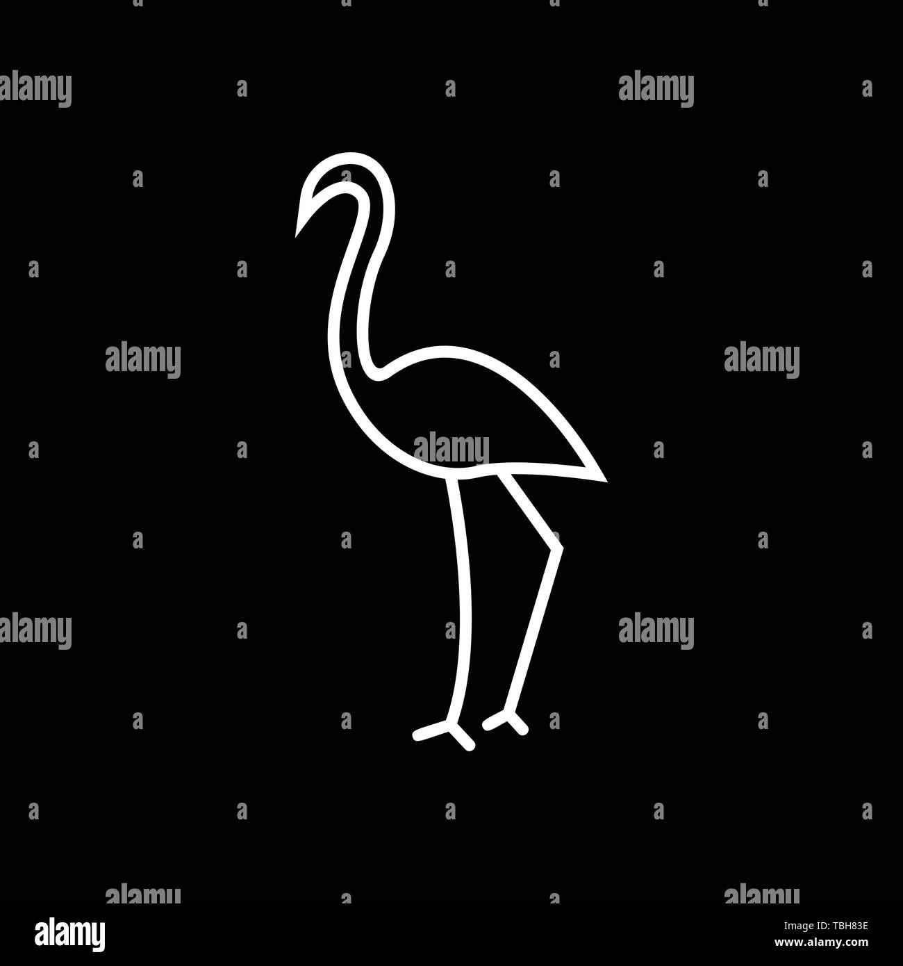 Flamingo icon vector template - Sign Stock Vector Image & Art - Alamy