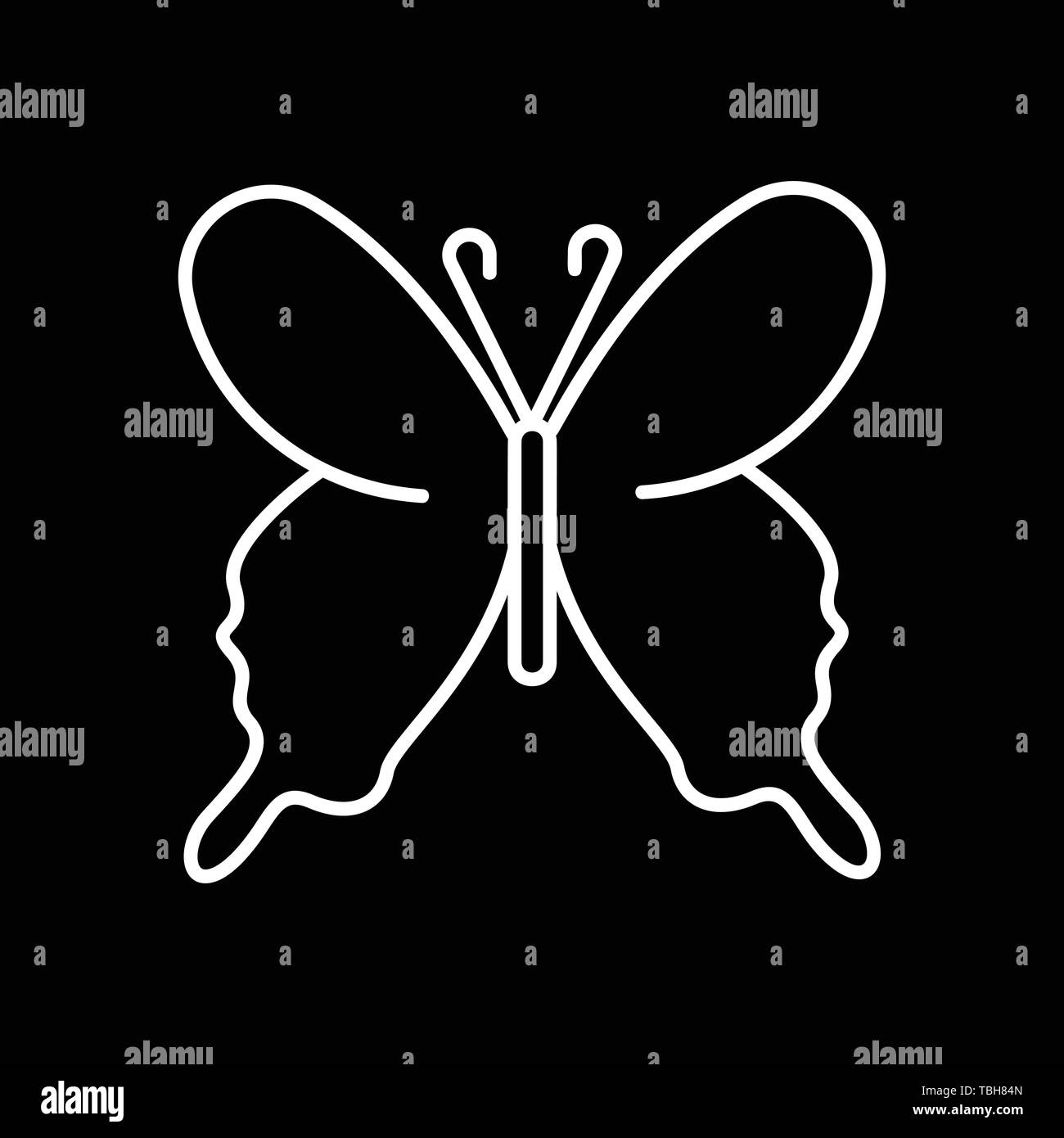 Butterfly icon vector - sign Stock Vector Image & Art - Alamy