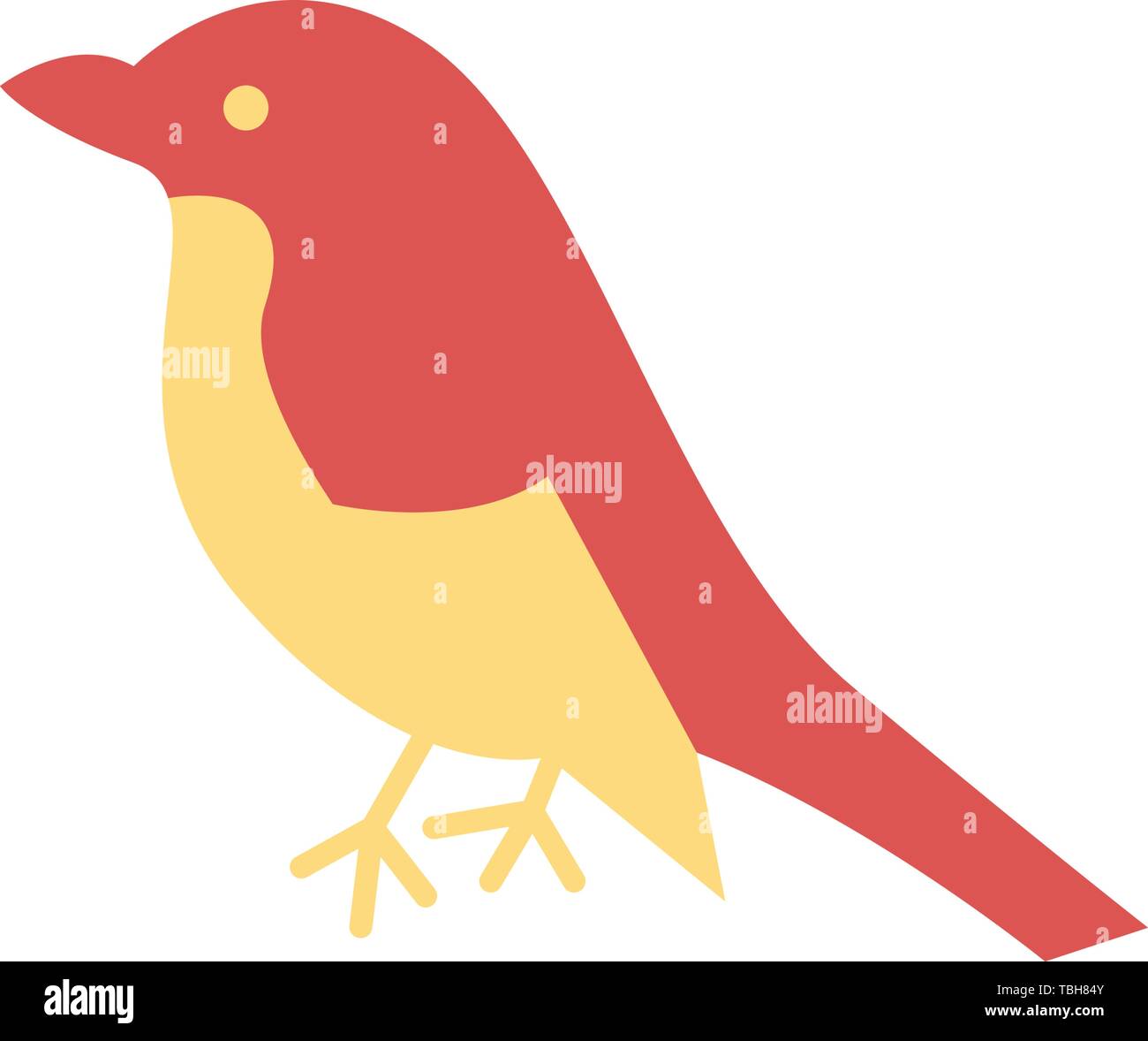 Bird icon flat. Illustration of bird vector sign symbol - Vector Stock ...