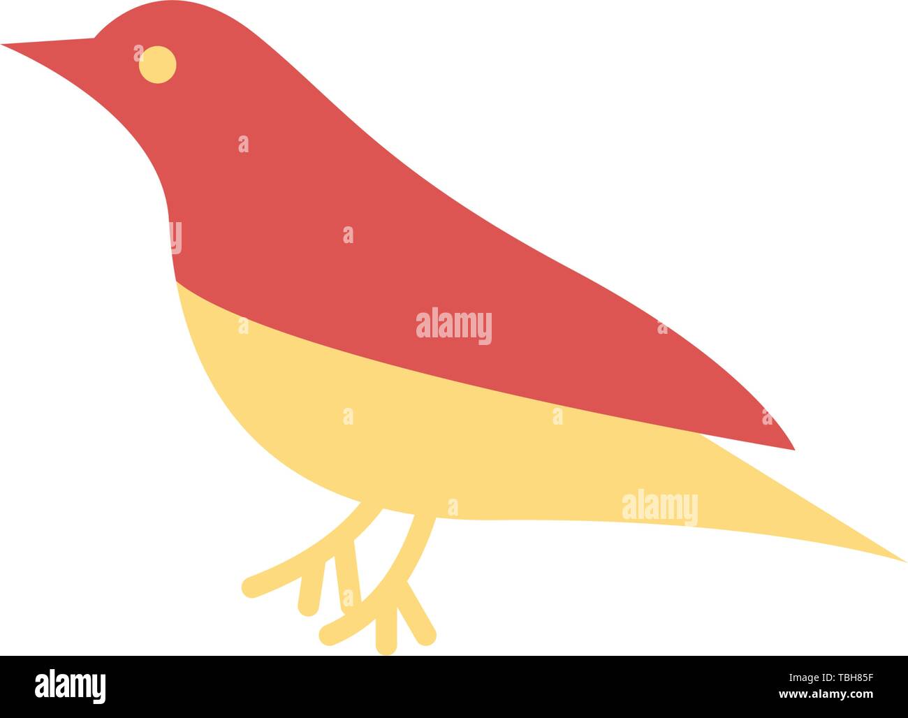 Bird icon flat. Illustration of bird vector sign symbol - Vector Stock ...
