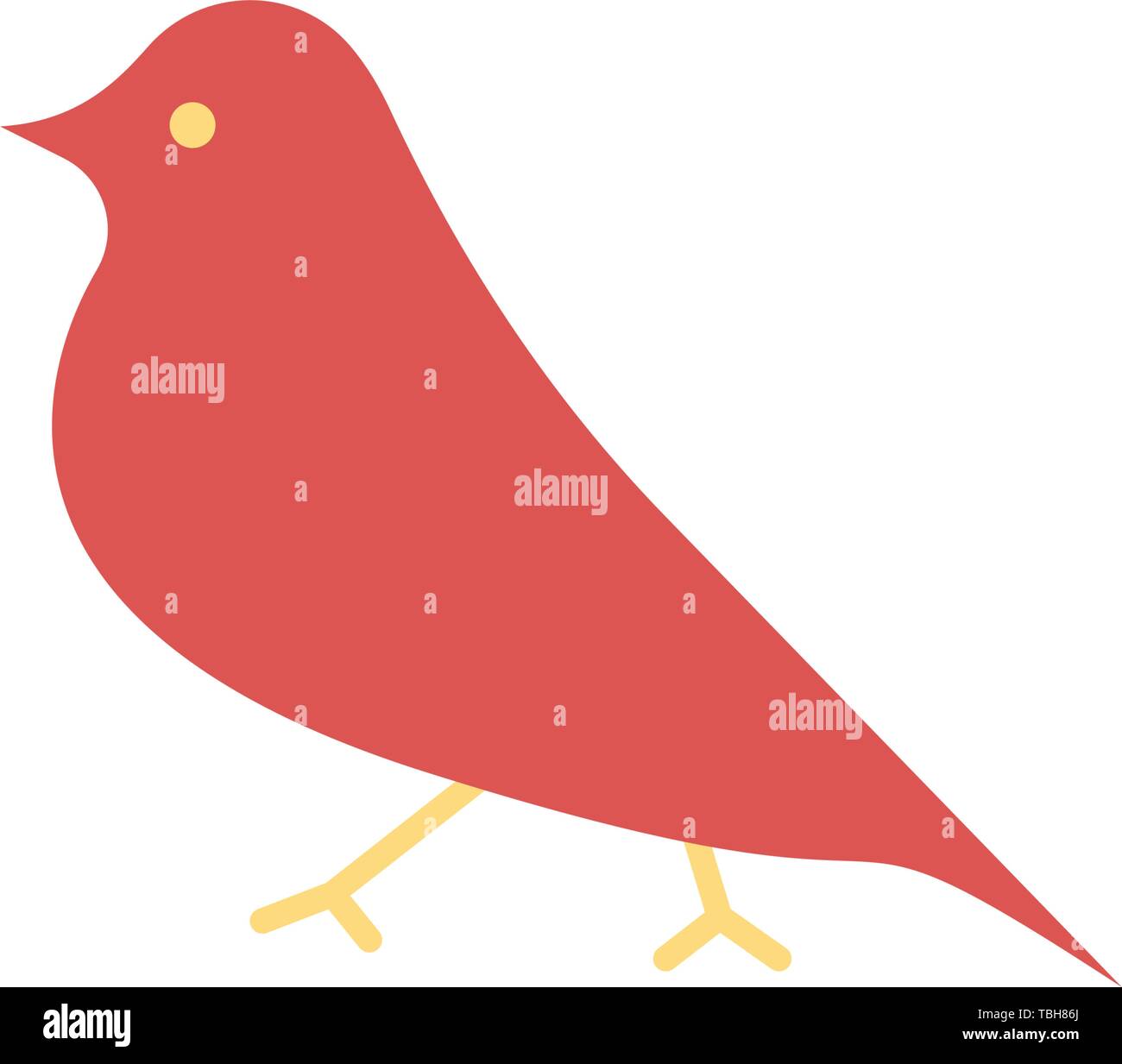 Bird icon flat. Illustration of bird vector sign symbol - Vector Stock ...