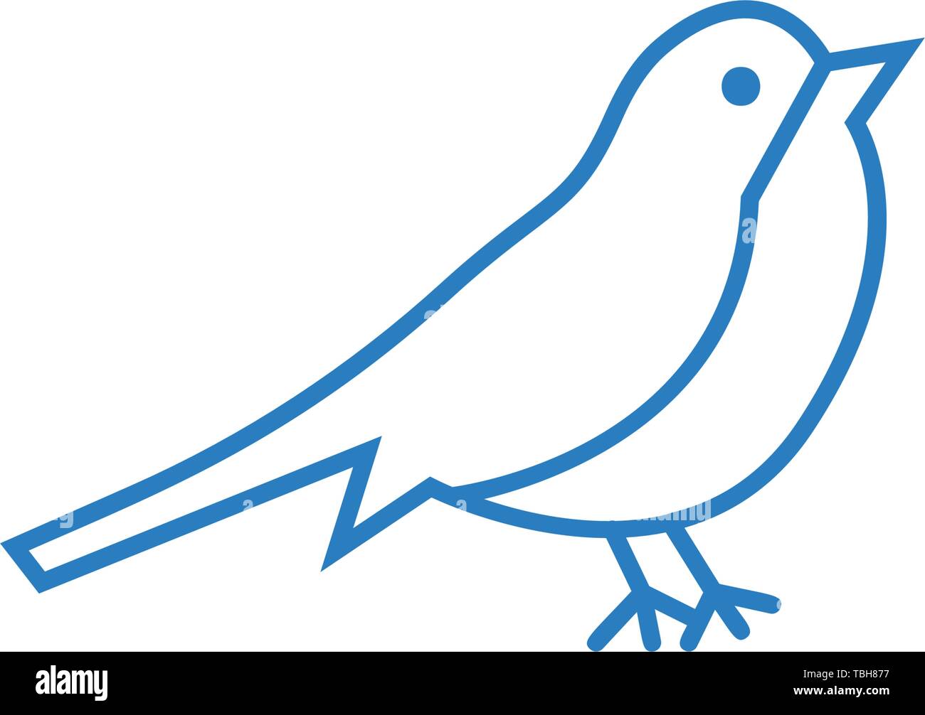 Bird icon flat. Illustration of bird vector sign symbol - Vector Stock ...