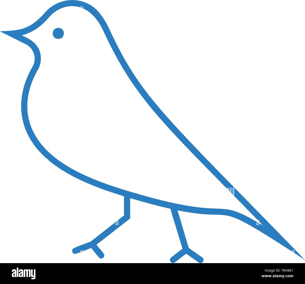 Bird icon flat. Illustration of bird vector sign symbol - Vector Stock ...
