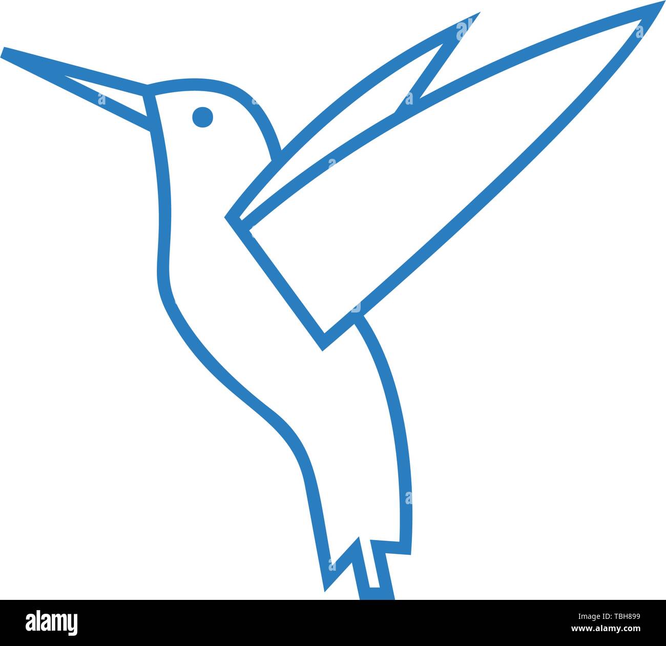 Bird icon flat. Illustration of bird vector sign symbol - Vector Stock ...