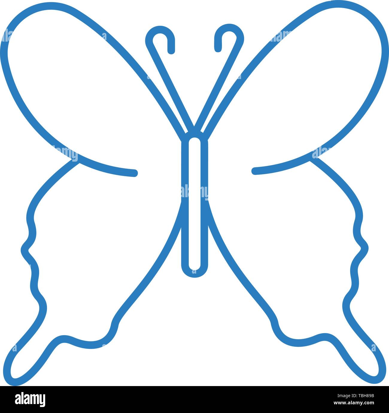 Butterfly icon vector - sign Stock Vector Image & Art - Alamy