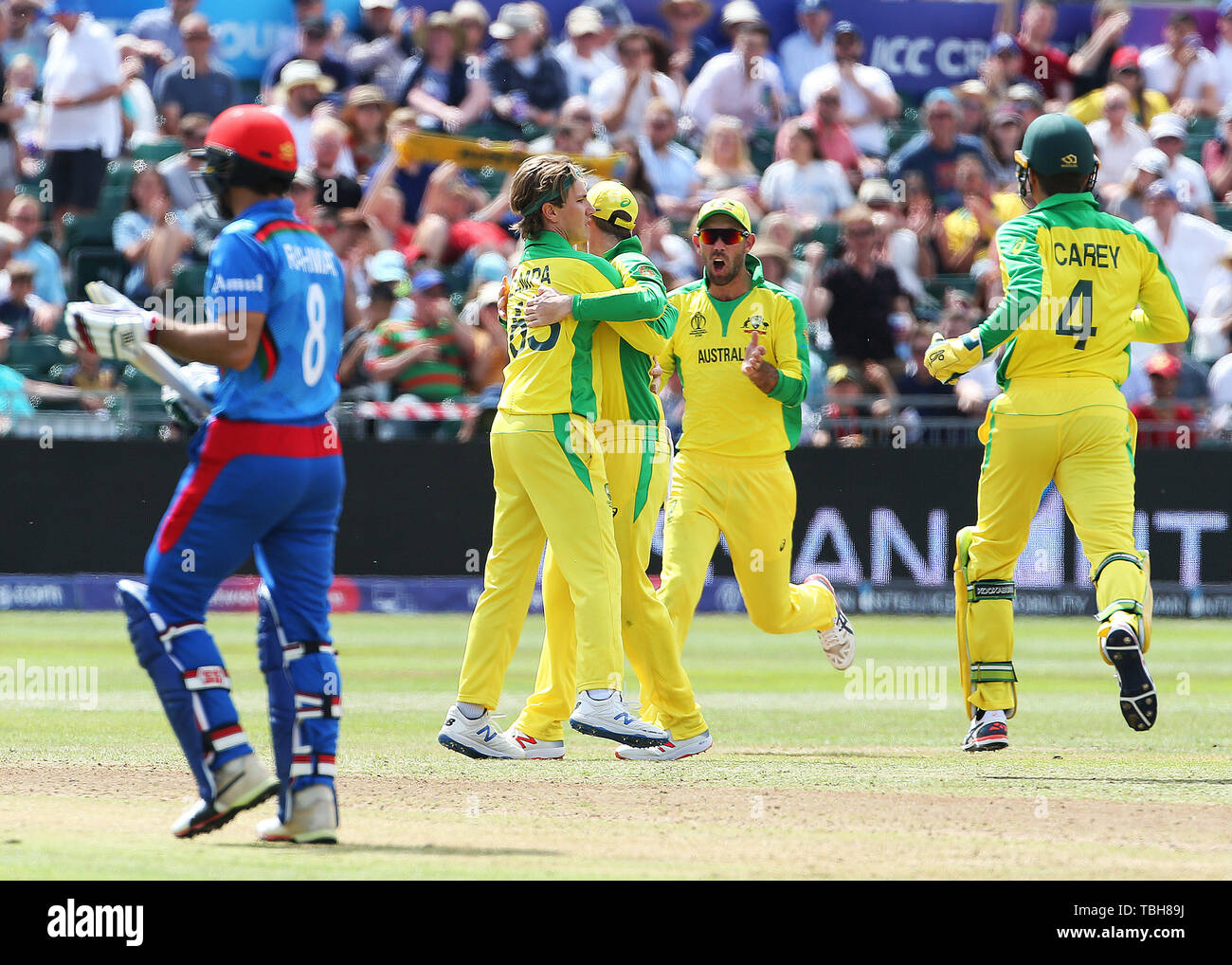 Australia's Steve Smith celebrates catching out Afghanistan's Rahmat ...