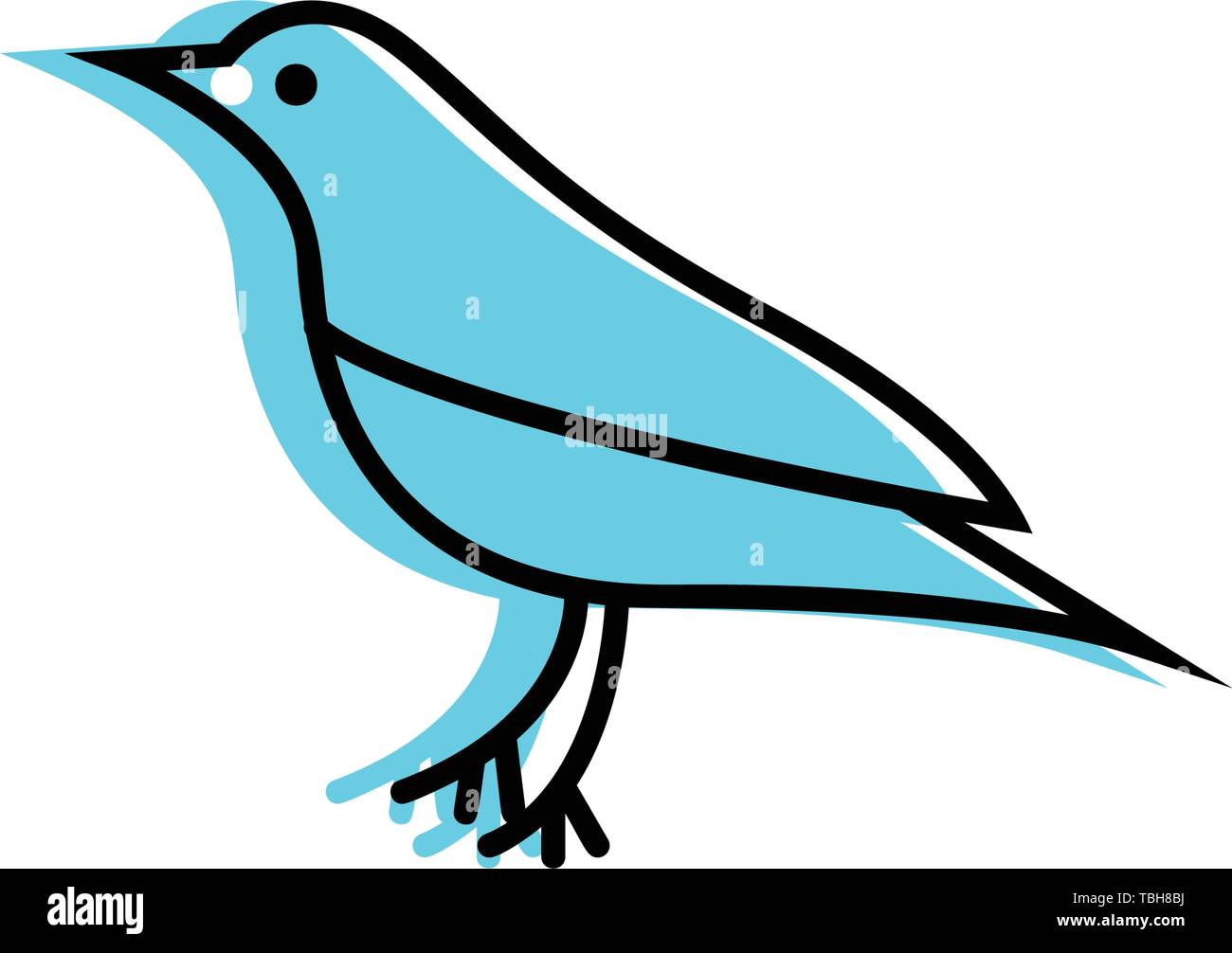 Bird icon flat. Illustration of bird vector sign symbol - Vector Stock ...