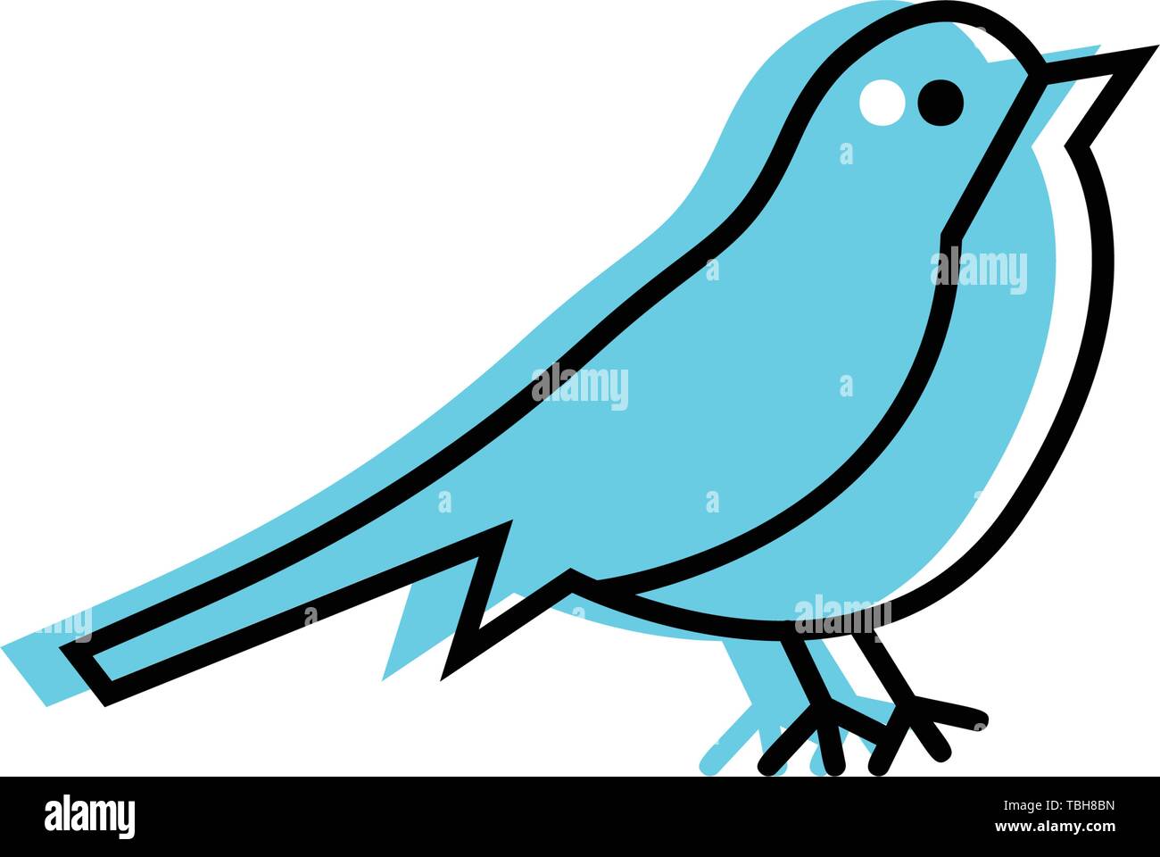 Bird icon flat. Illustration of bird vector sign symbol - Vector Stock ...