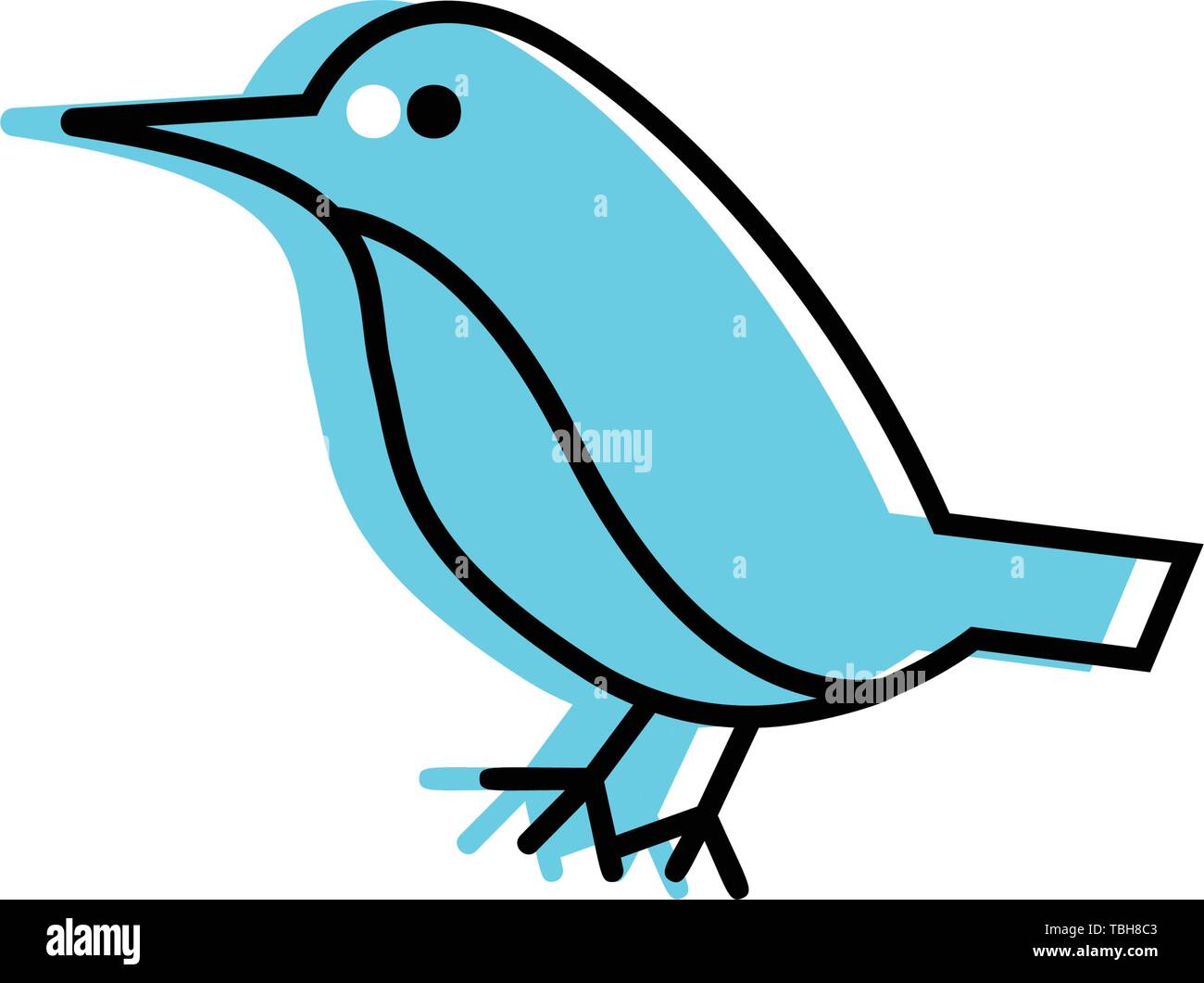 Bird icon flat. Illustration of bird vector sign symbol - Vector Stock ...