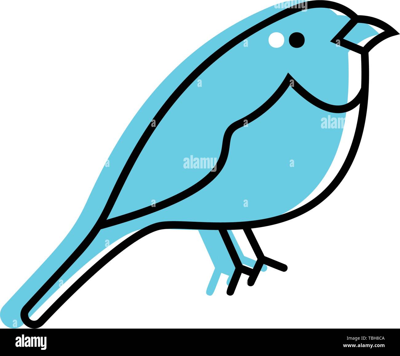 Bird icon flat. Illustration of bird vector sign symbol - Vector Stock ...