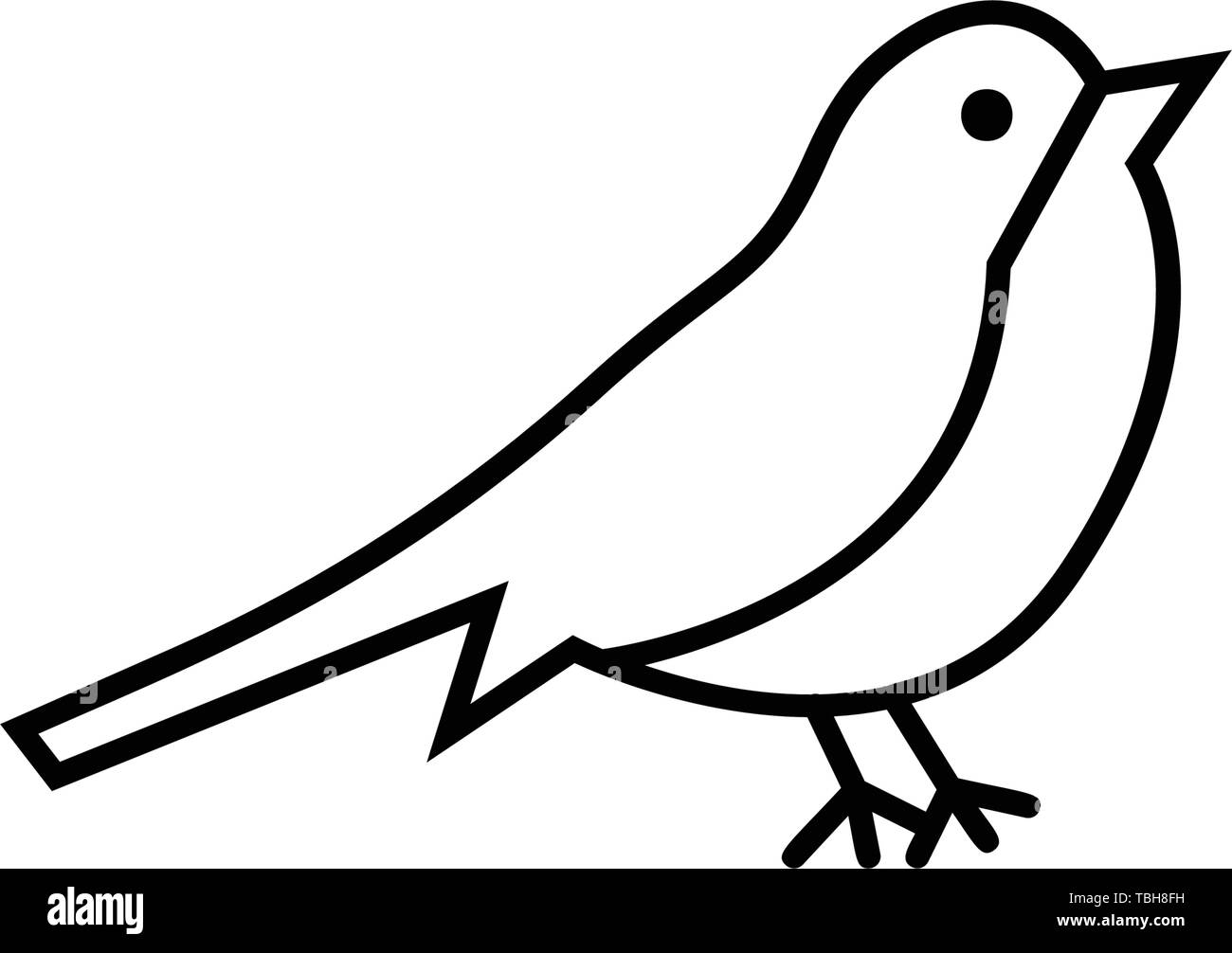 Bird icon flat. Illustration of bird vector sign symbol - Vector Stock ...