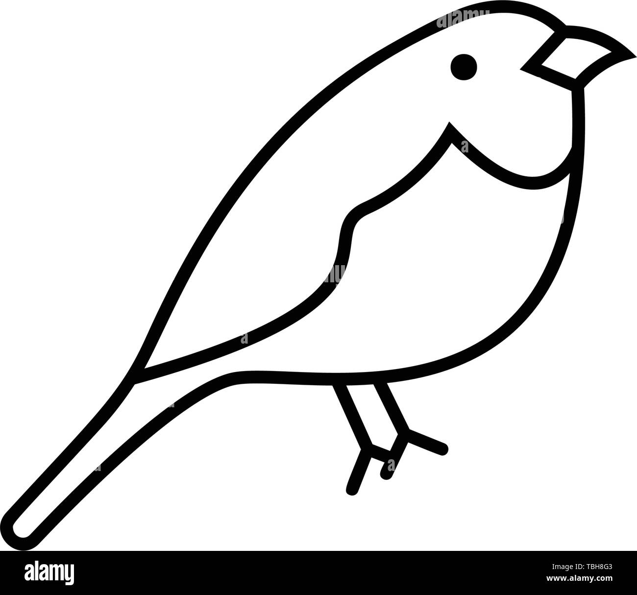 Bird icon flat. Illustration of bird vector sign symbol - Vector Stock ...