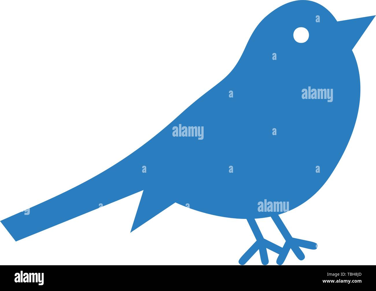 Bird icon flat. Illustration of bird vector sign symbol - Vector Stock ...