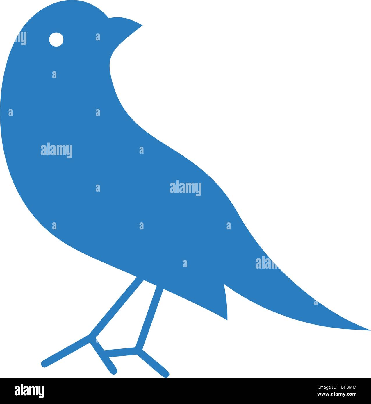 Bird icon flat. Illustration of bird vector sign symbol - Vector Stock ...