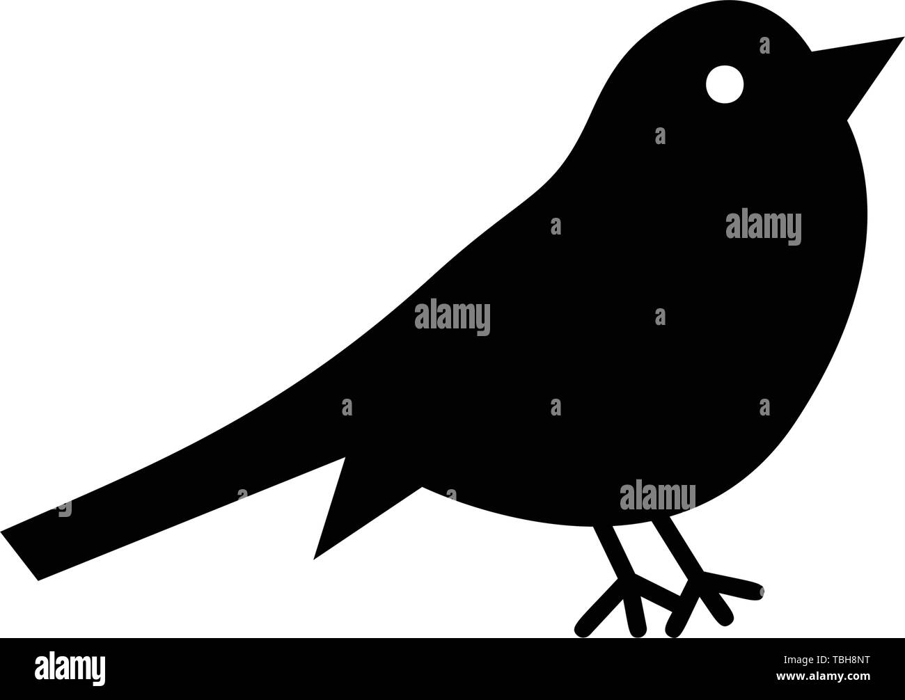Bird icon flat. Illustration of bird vector sign symbol - Vector Stock ...