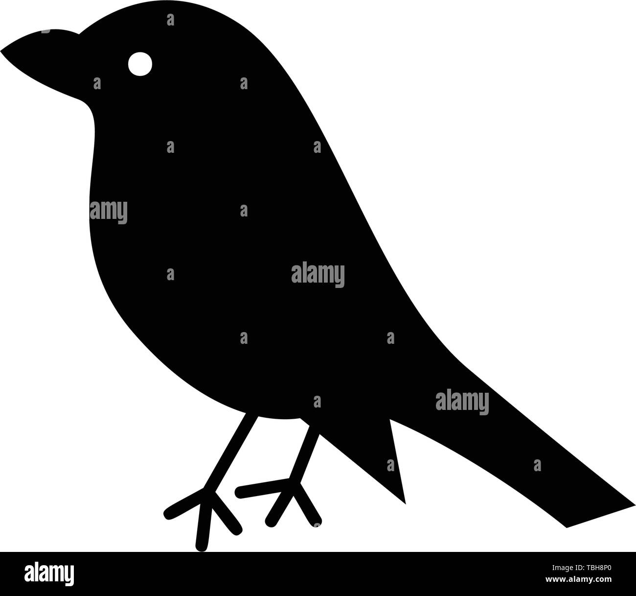 Bird icon flat. Illustration of bird vector sign symbol - Vector Stock ...