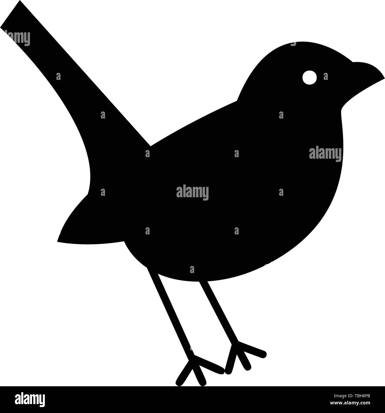 Bird icon flat. Illustration of bird vector sign symbol - Vector Stock ...