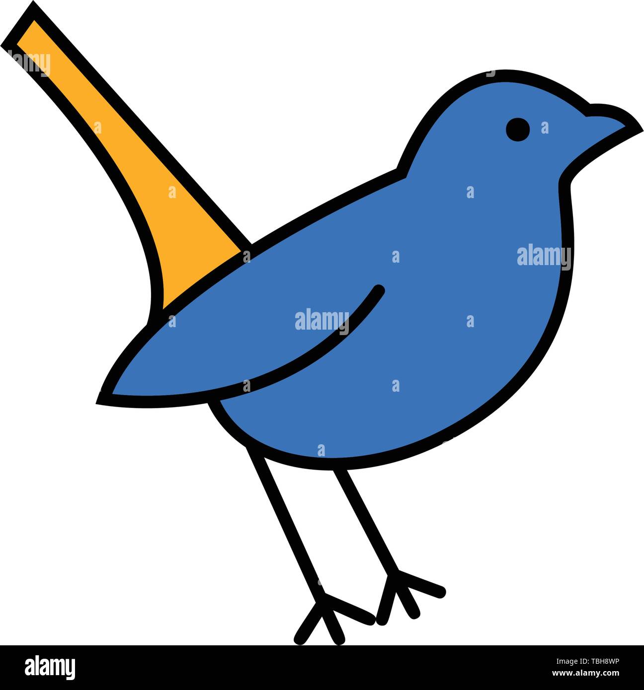 Bird icon flat. Illustration of bird vector sign symbol - Vector Stock ...