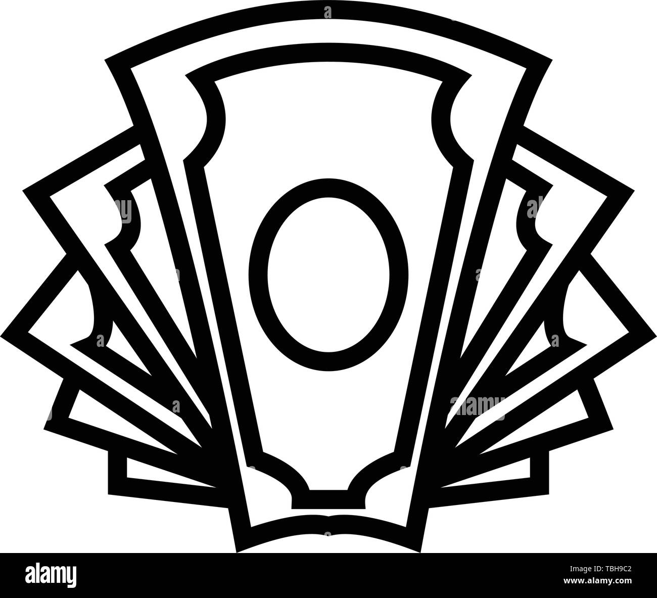 Line art Money icon. Universal cash sign - vector Stock Vector Image ...