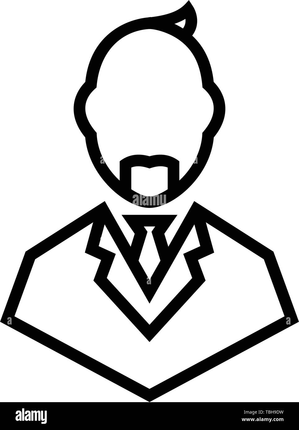 Male boss vector vectors Black and White Stock Photos & Images - Alamy