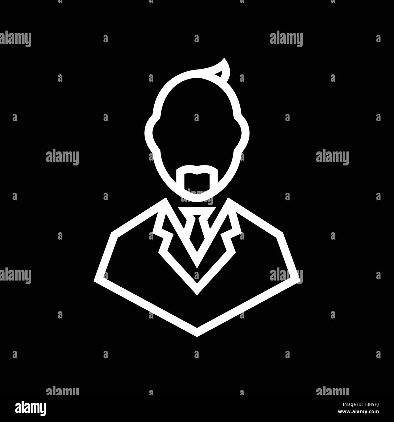 Male boss vector vectors Black and White Stock Photos & Images - Alamy