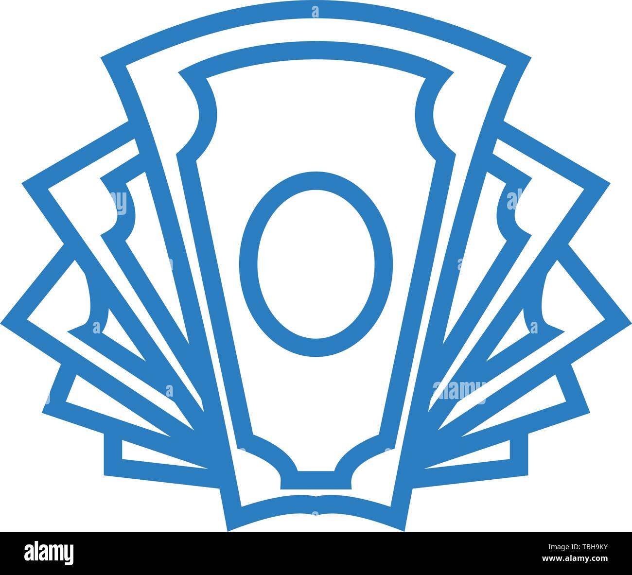 Line art money icon. Universal cash sign - vector Stock Vector Image ...