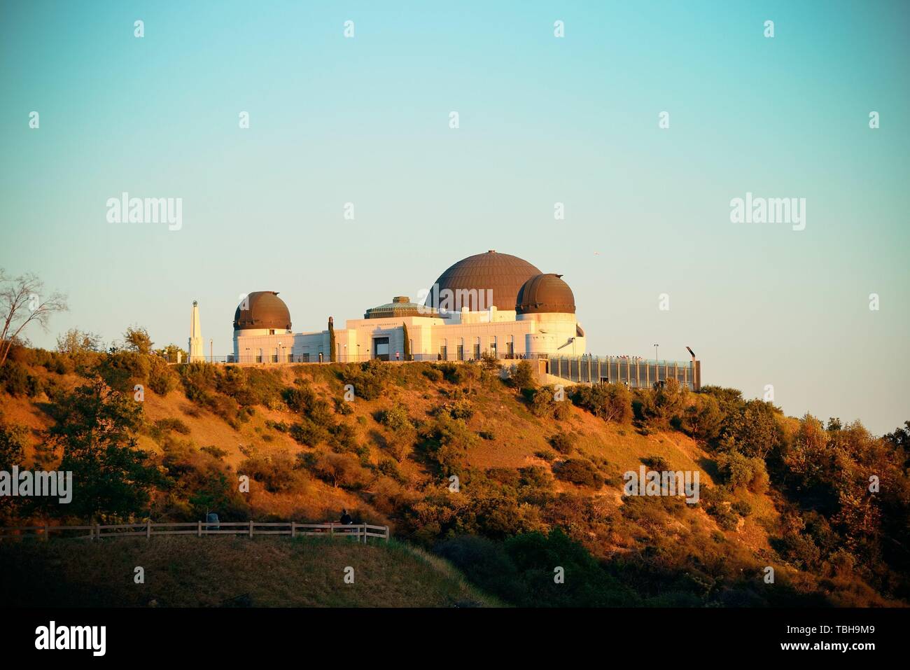 Griffith Observatory over mountain in Los Angeles Stock Photo - Alamy