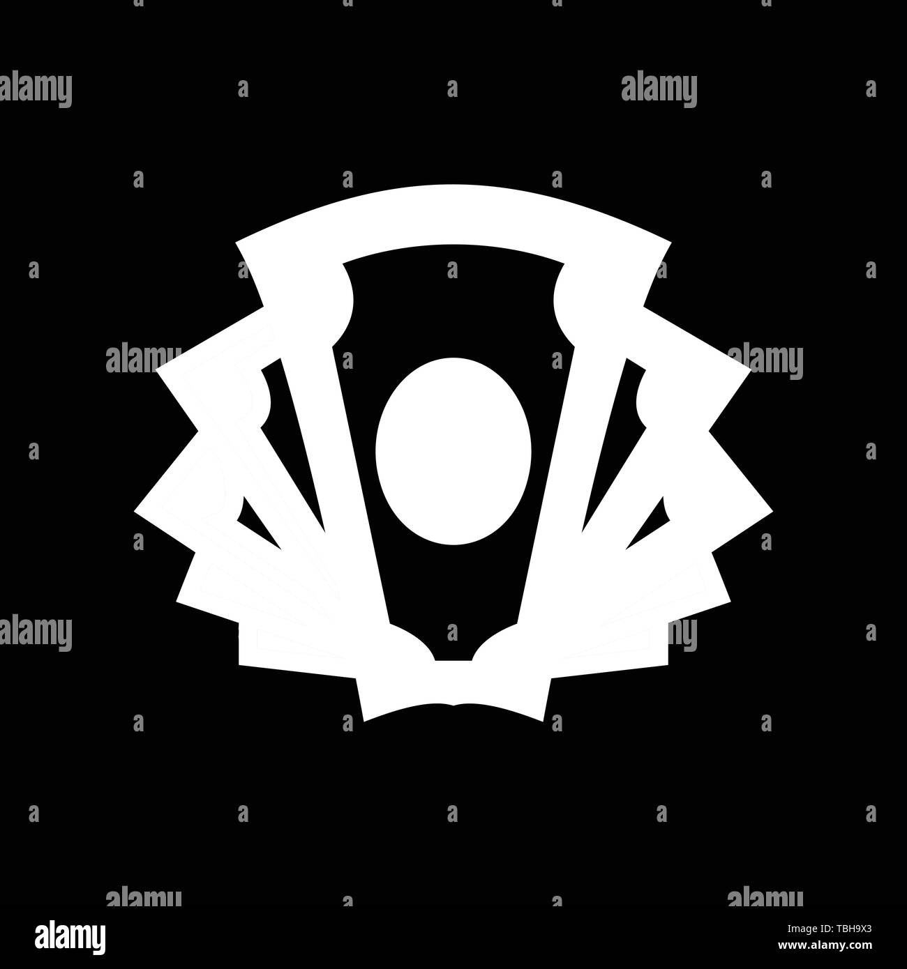 Glyph Money icon. Universal cash sign - vector on a black background ...