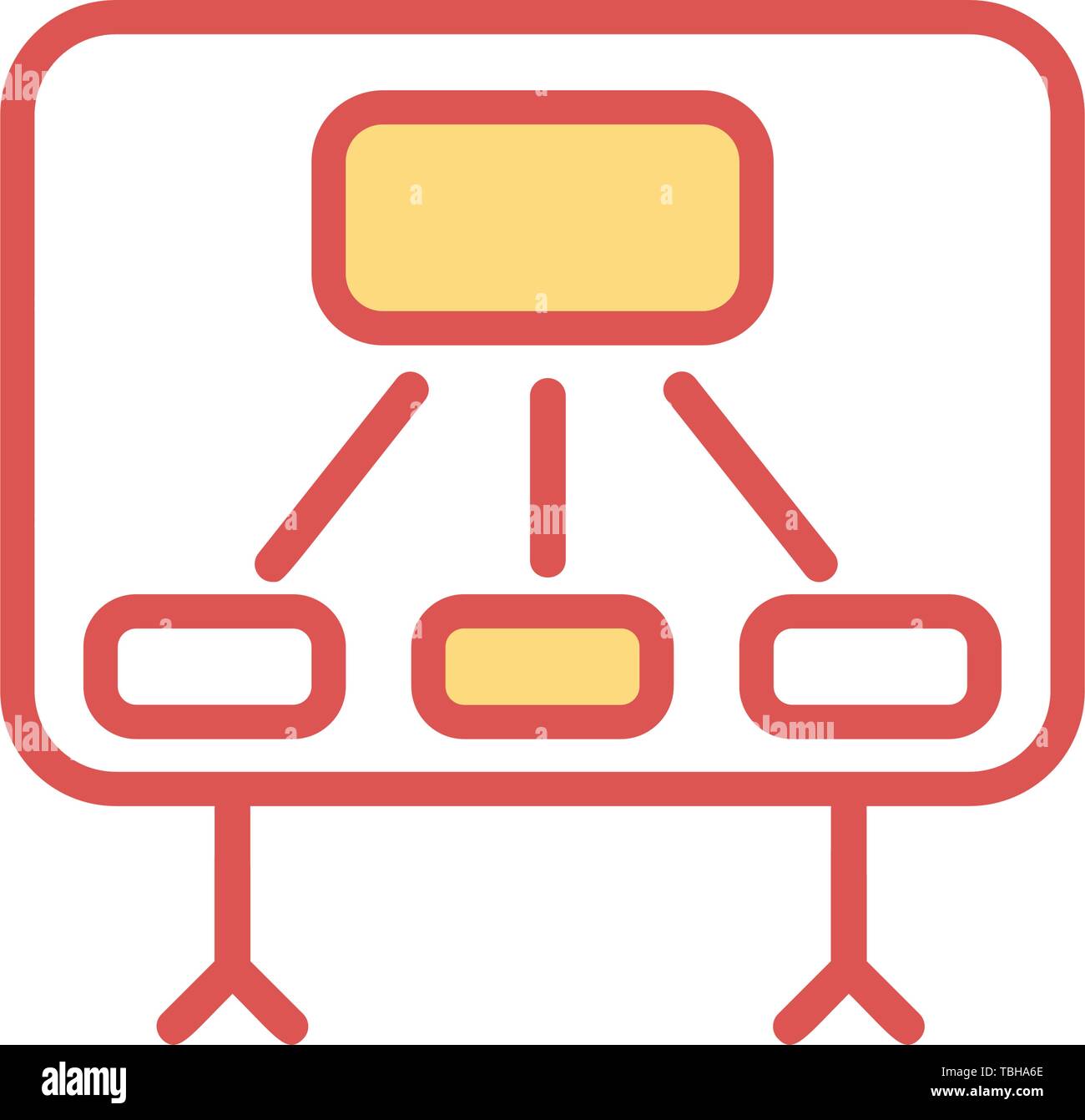 Training board minimal single linear fill icon - vector Stock Vector ...