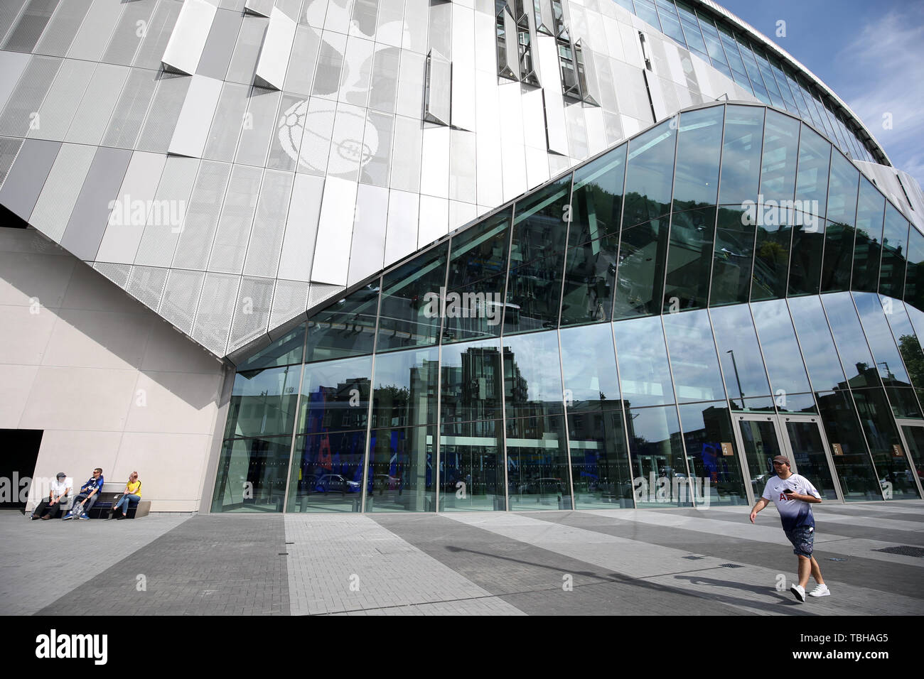 Tottenham Hotspur fans make their way to Tottenham Hotspur to watch a ...