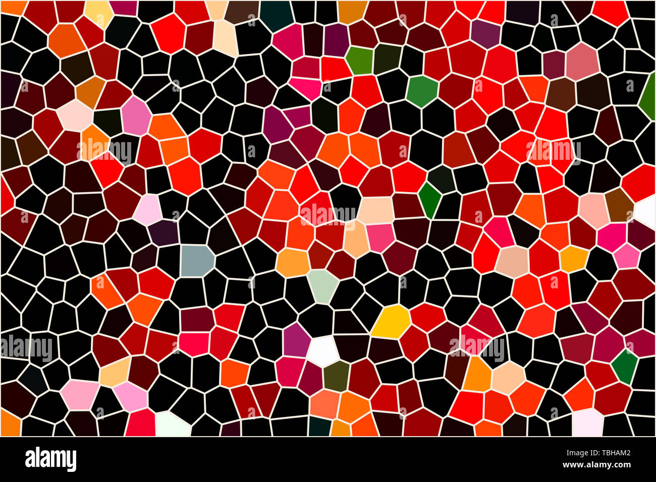 Geometric pattern of dark colors as a mosaic of large tiles of a ...