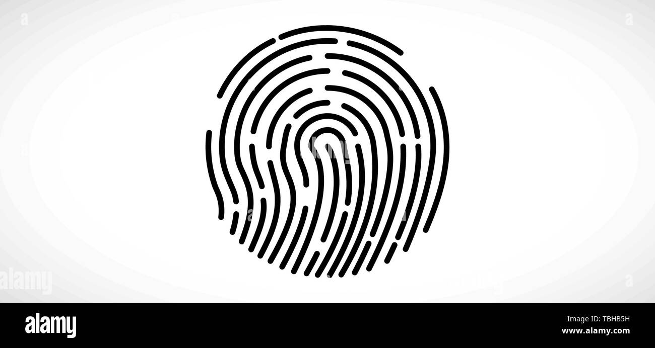 Abstract fingerprint technology business background. Circuit security ...