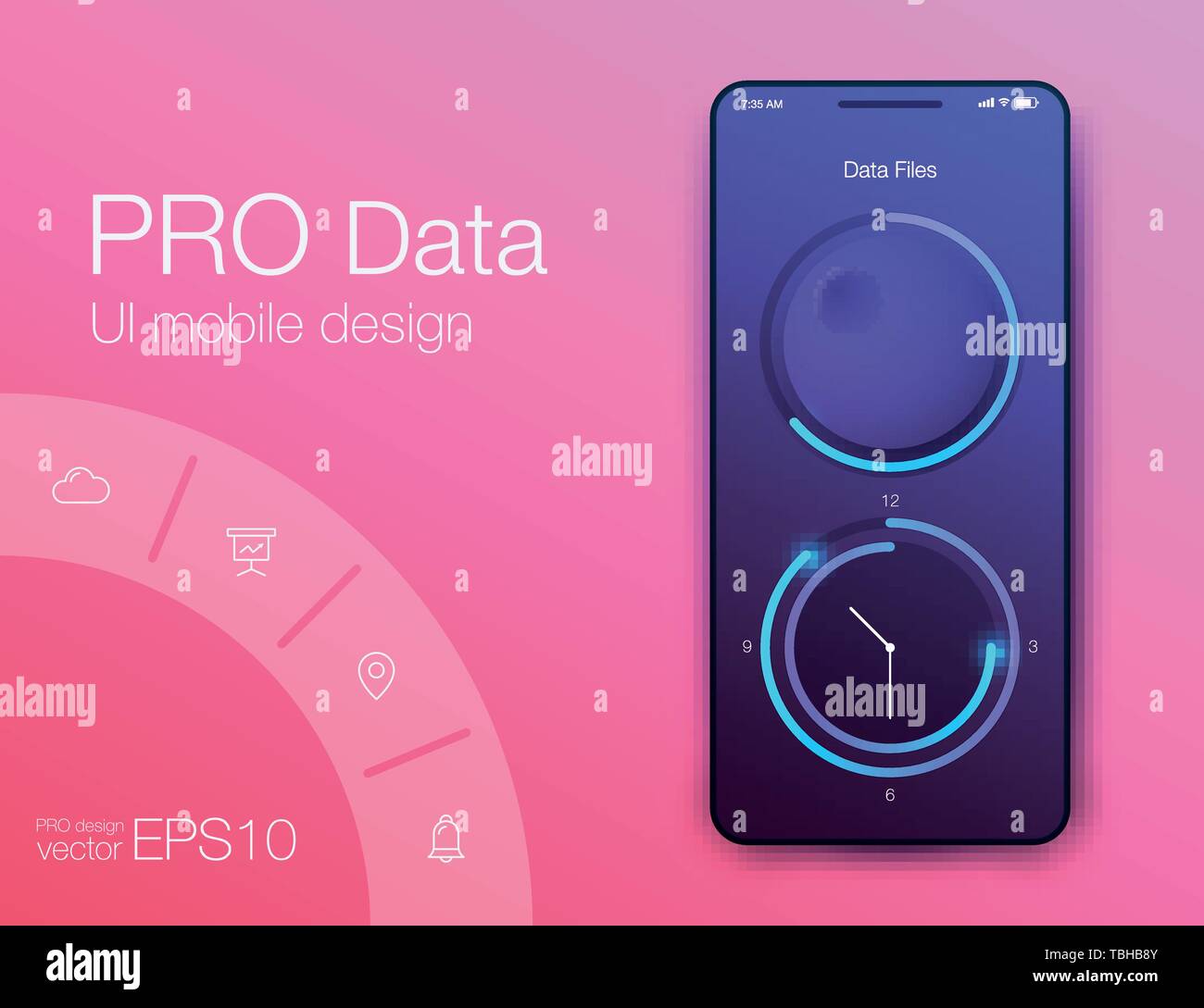 Vector graphics mobile infographics with two options. Template for ...