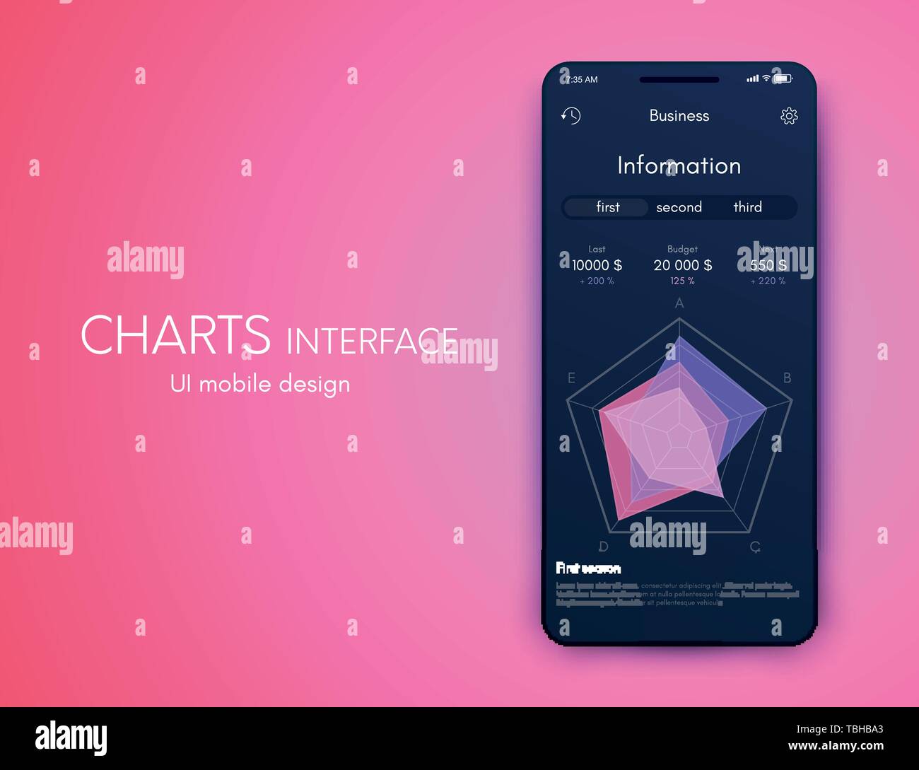 Vector graphics mobile infographics with three options. Template for ...