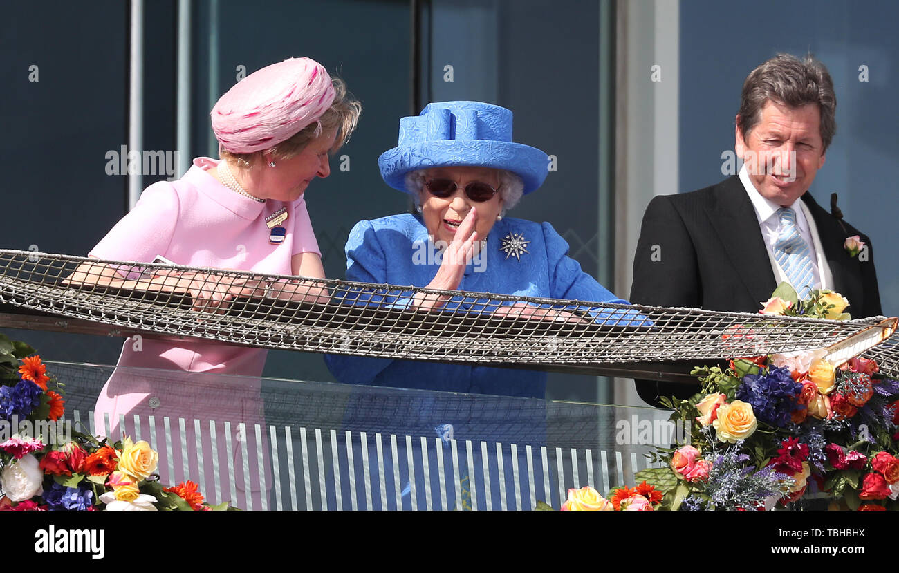 Chairman of Epsom Racecourse Julia Budd, Queen Elizabeth II and racing ...