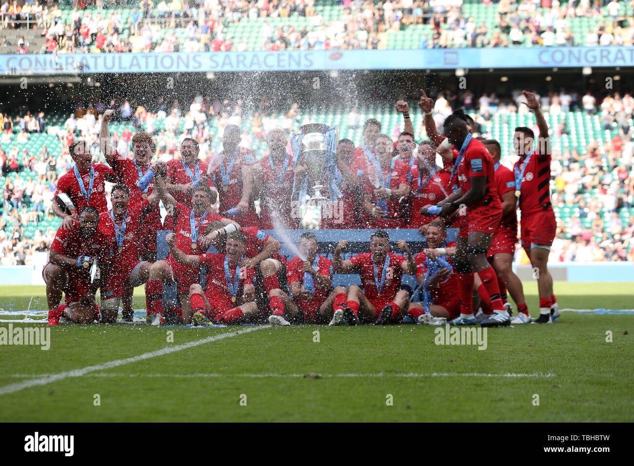 Gallagher premiership final twickenham stadium hi-res stock photography ...