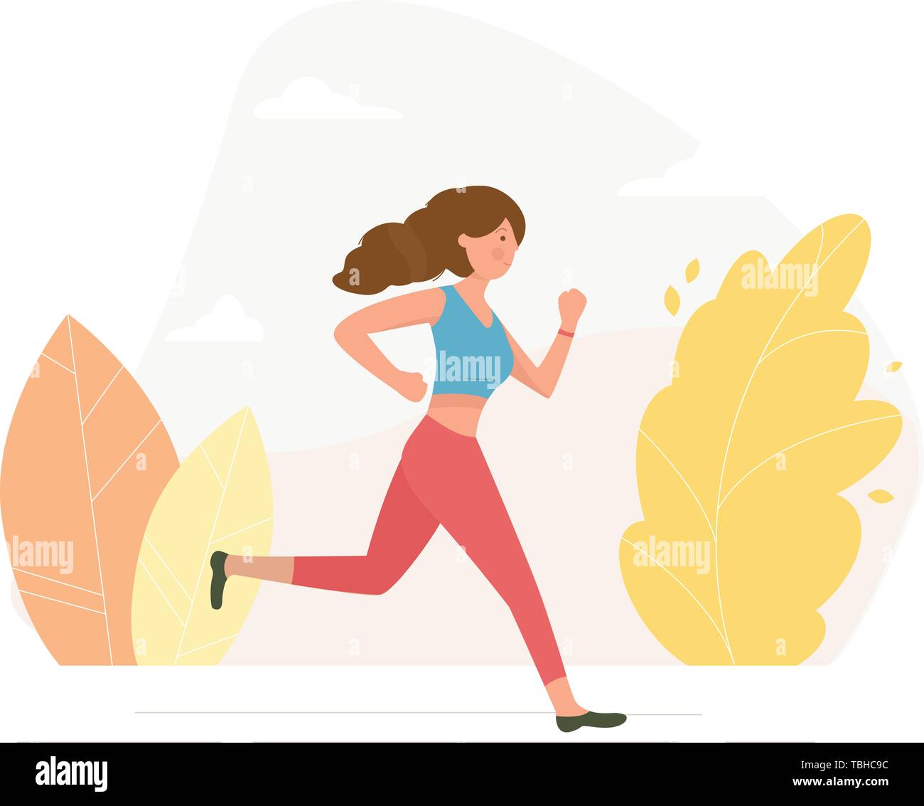 Young athletic woman running - vector illustration Stock Vector Image ... Young athletic woman running - vector illustration Stock Vector Image ...