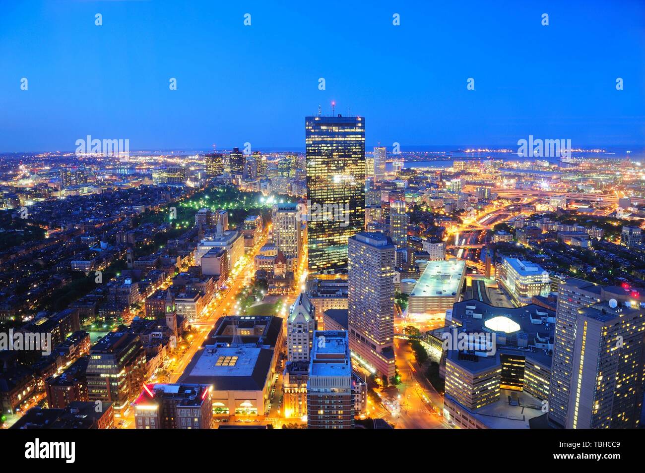 View skyline boston dusk hi-res stock photography and images - Alamy