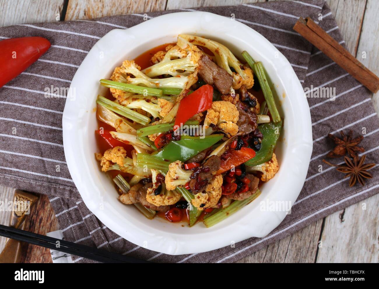A variety of cuisine Chinese food is delicious, including semi-finished ...