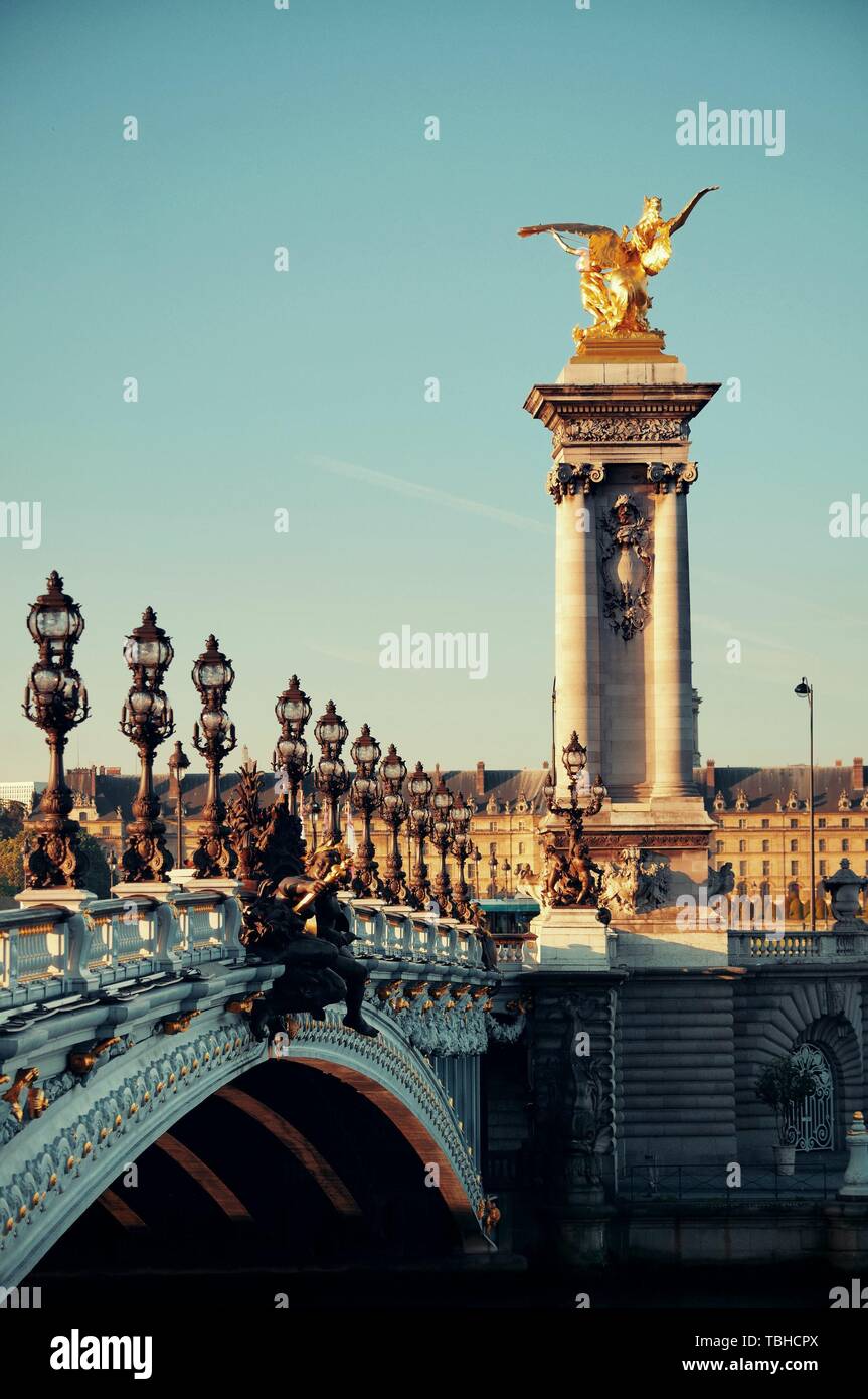 Alexandre III bridge in Paris, France Stock Photo - Alamy