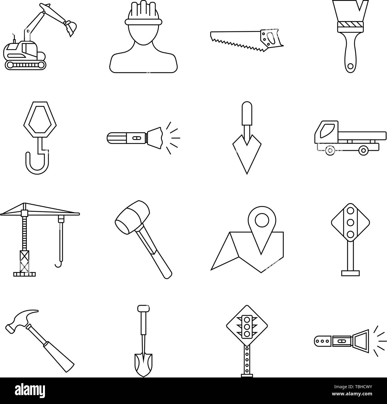 Set of construction icons - Construction sign symbol - Business icons ...