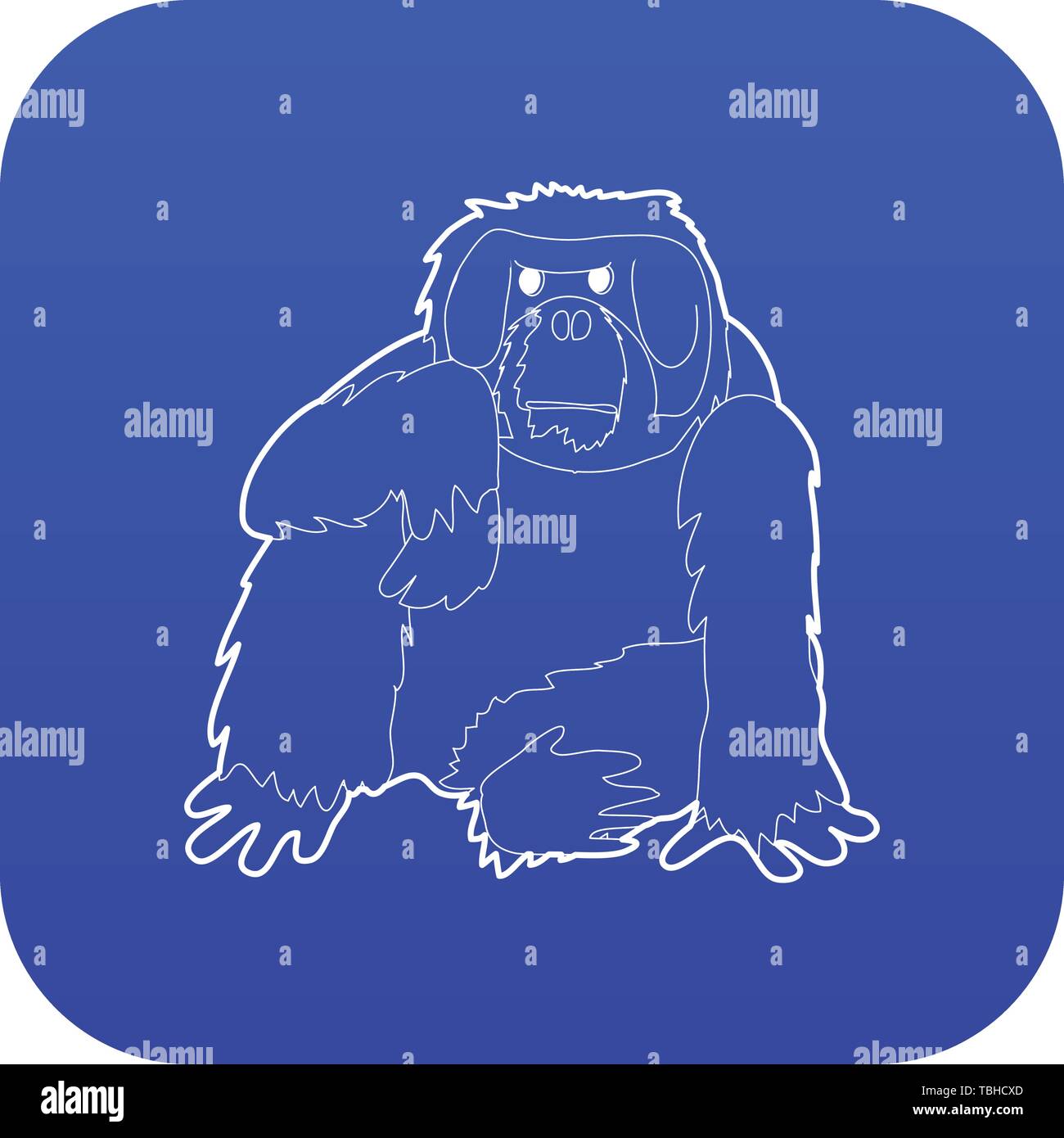 Orangutan icon blue vector Stock Vector Image & Art - Alamy