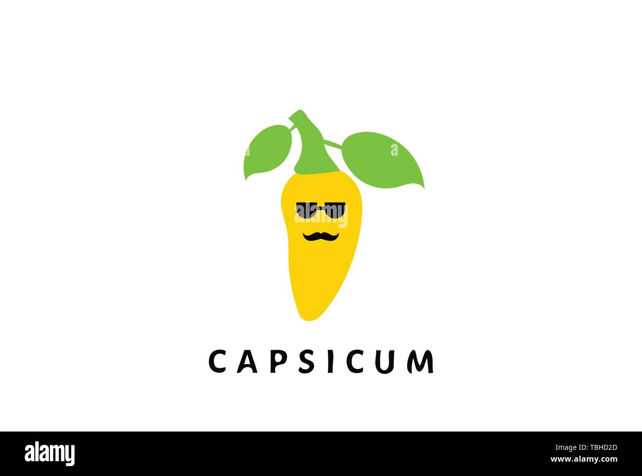 Flat capsicum illustration with vibrate colors Stock Vector Image & Art ...