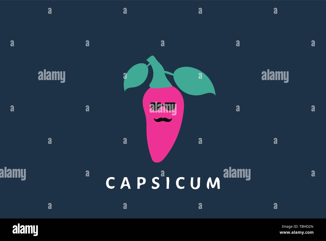 Flat capsicum illustration with vibrate colors Stock Vector Image & Art ...